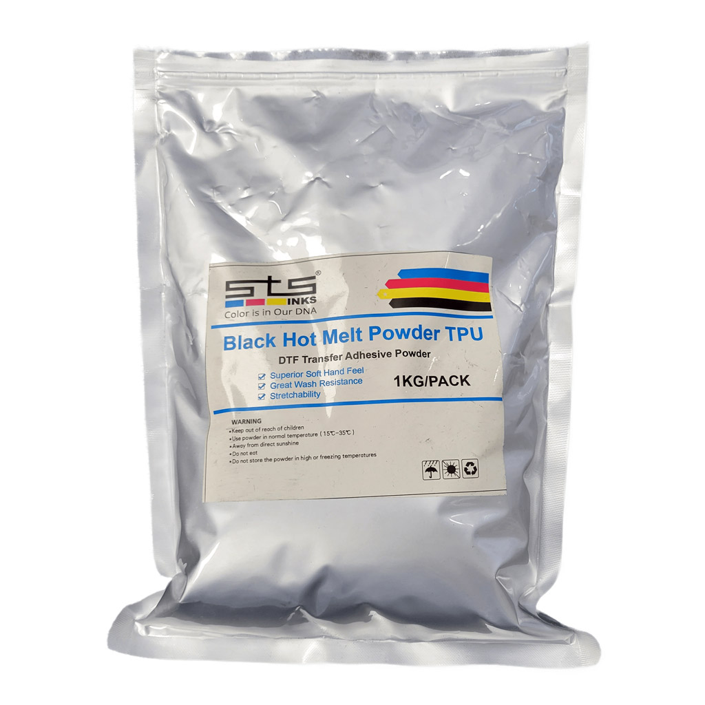 " Black DTF Powder | TPU Hot Melt Adhesive Powder"
