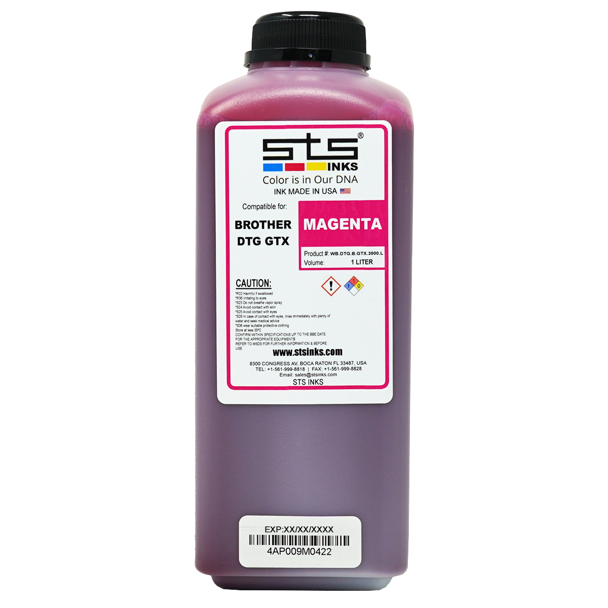 Replacement Bottle for Brother GTX 1L - STS Inks